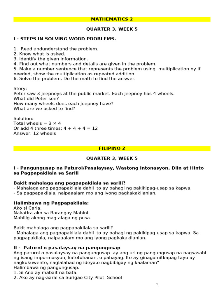 Quarter 3 Week5 All Subjects | PDF