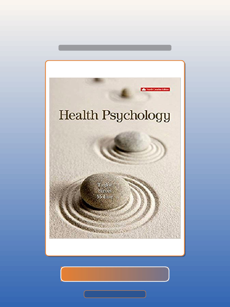 Health Psychology 4th Canadian Canadian Edition by Shelley E Taylor ...