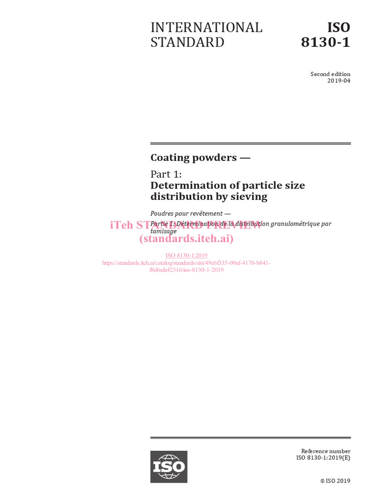 EN-ISO-8130-1-2019 | PDF | International Organization For Standardization