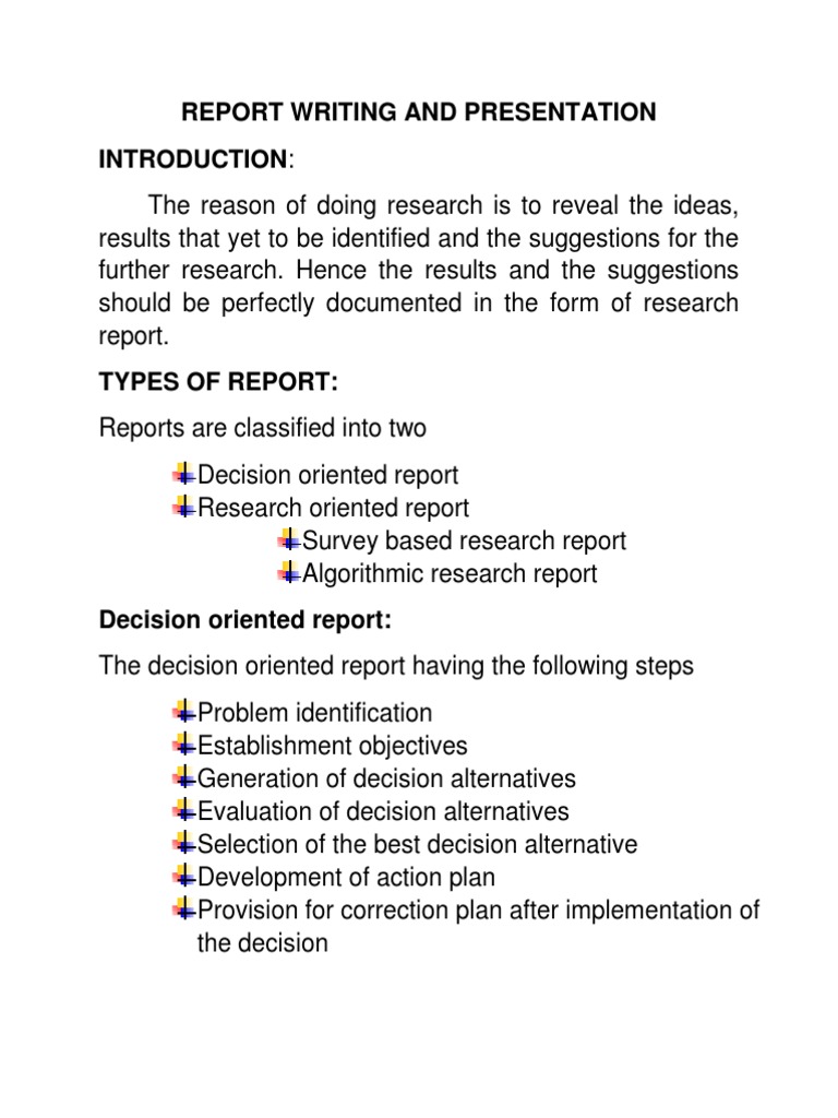 Report Writing and Presentation | PDF | Algorithms | Abstract (Summary)
