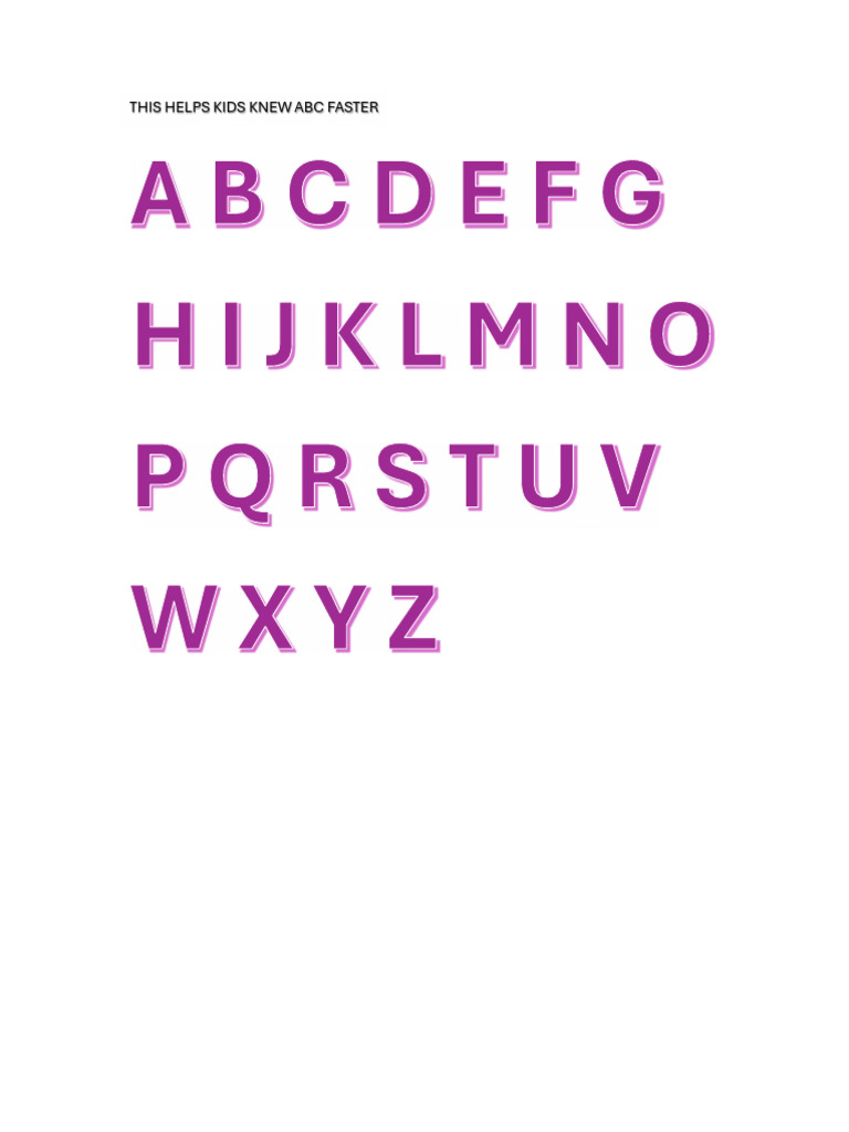 This Helps Kids Knew Abc Faster | PDF