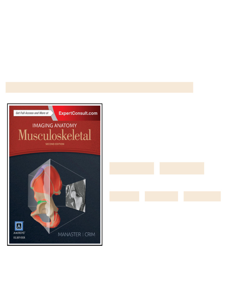 Imaging Anatomy Musculoskeletal 2nd Ediiton(Original PDF) full digital ...