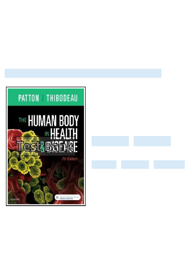 Human Body in Health and Disease 7th Edition Thibodeau Test Bank - test ...