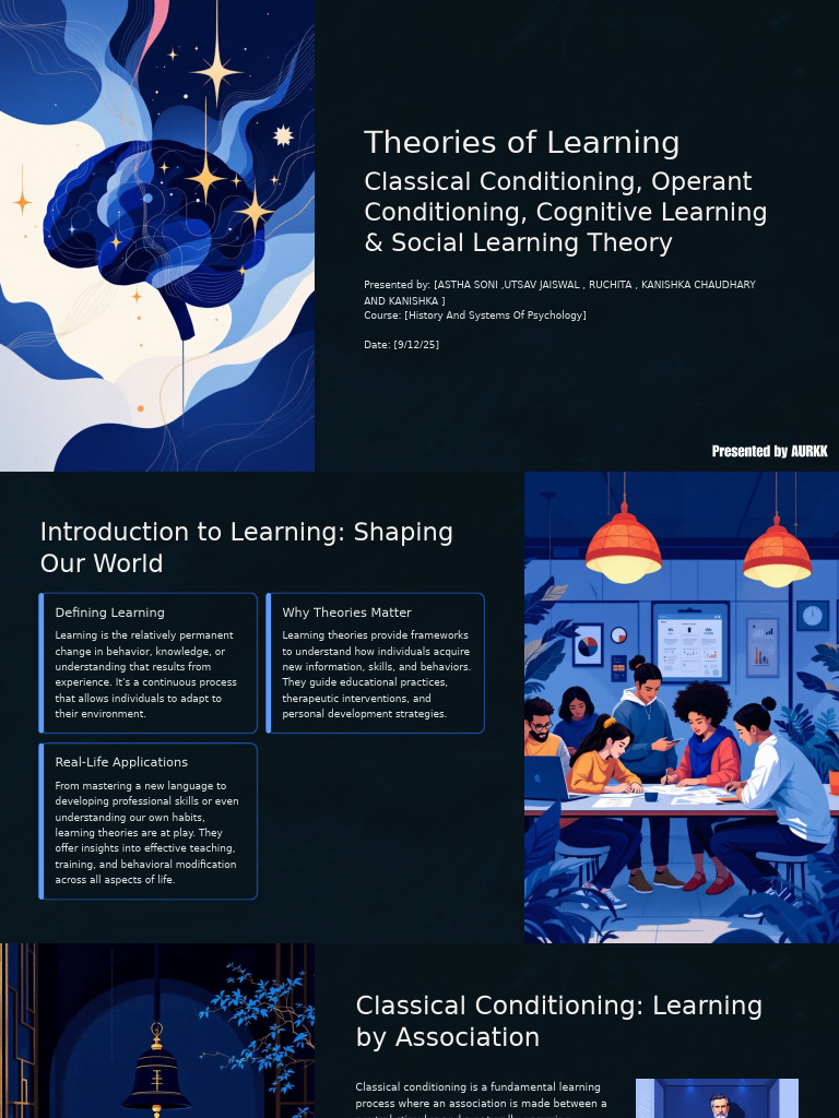 Theories of Learning Explained | PDF | Classical Conditioning ...