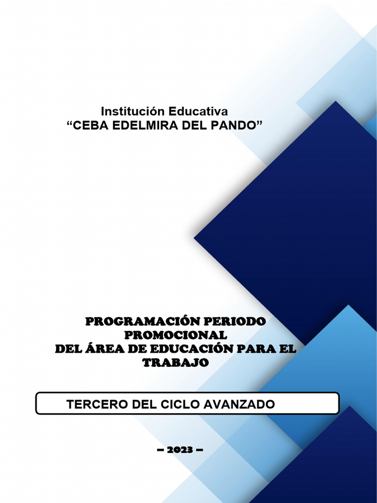 Programación Ept 2023 | PDF | Enseñando | Evaluación