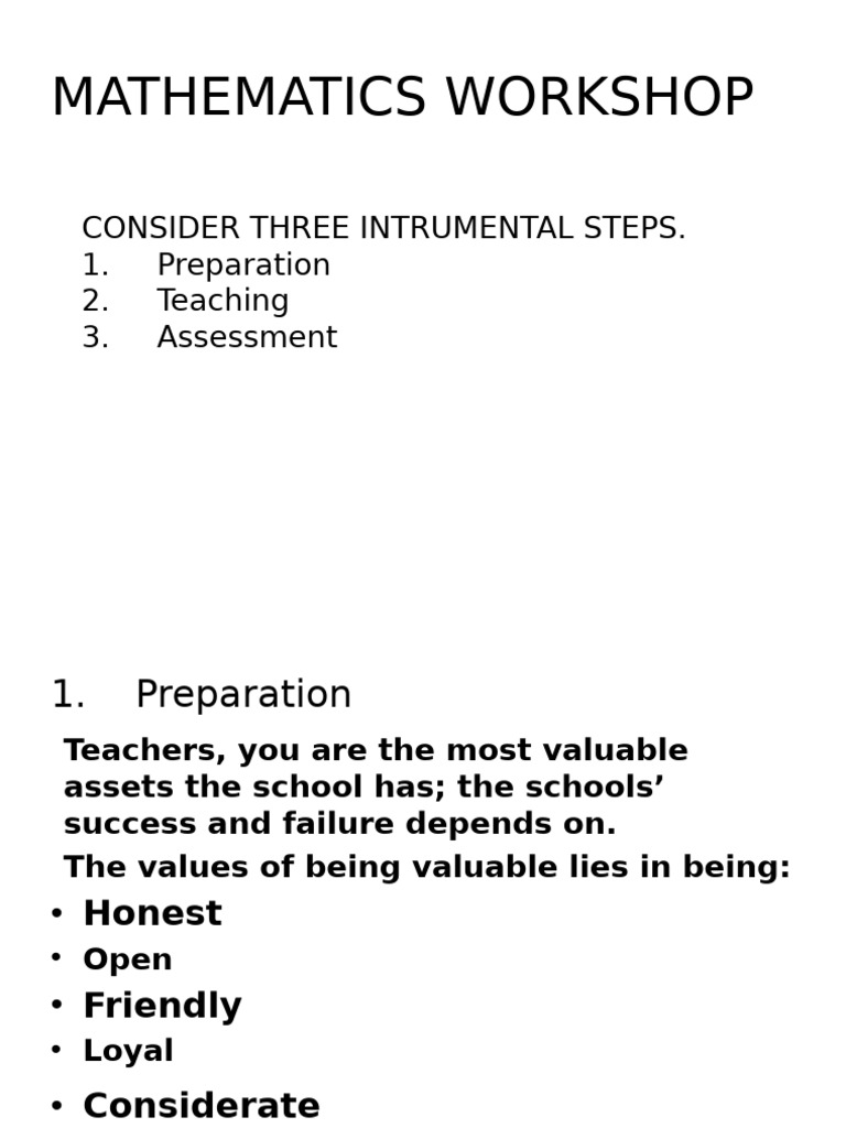 Math Workshop III, 12.9.15 | PDF | Learning | Reading Comprehension