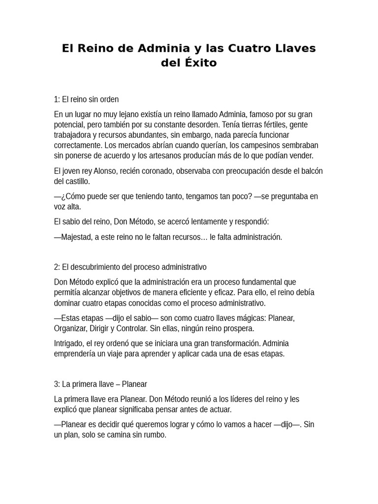 Cuento.pdf | PDF | Liderazgo