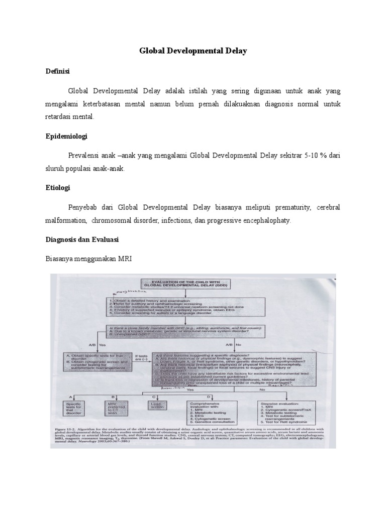 Definisi dan Penyebab Global Developmental Delay | PDF