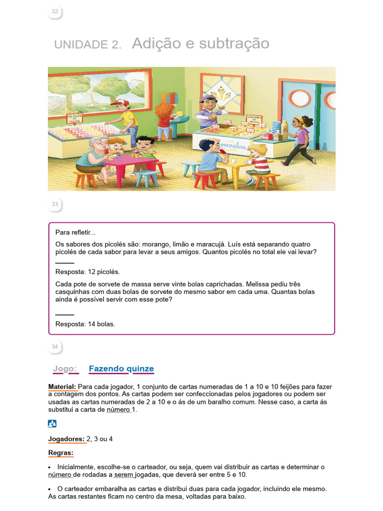 Adição e Subtração: Exercícios e Jogos | PDF | Livros