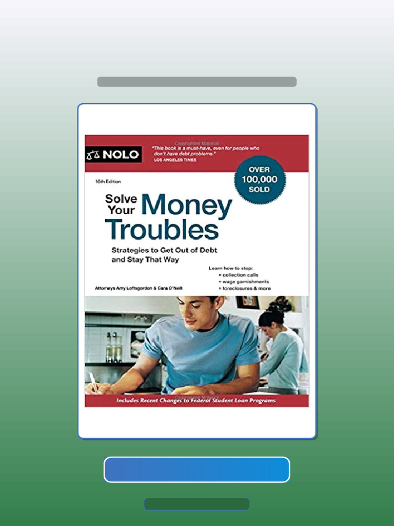 Solve Your Money Troubles by Amy Loftsgordon Attorney Cara ONeill ...