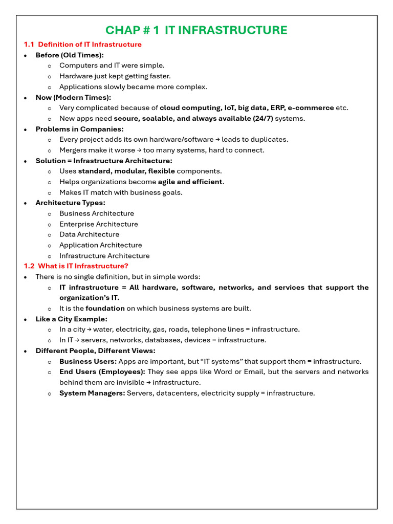 IT Infrastructure | PDF | Computer Network | Local Area Network