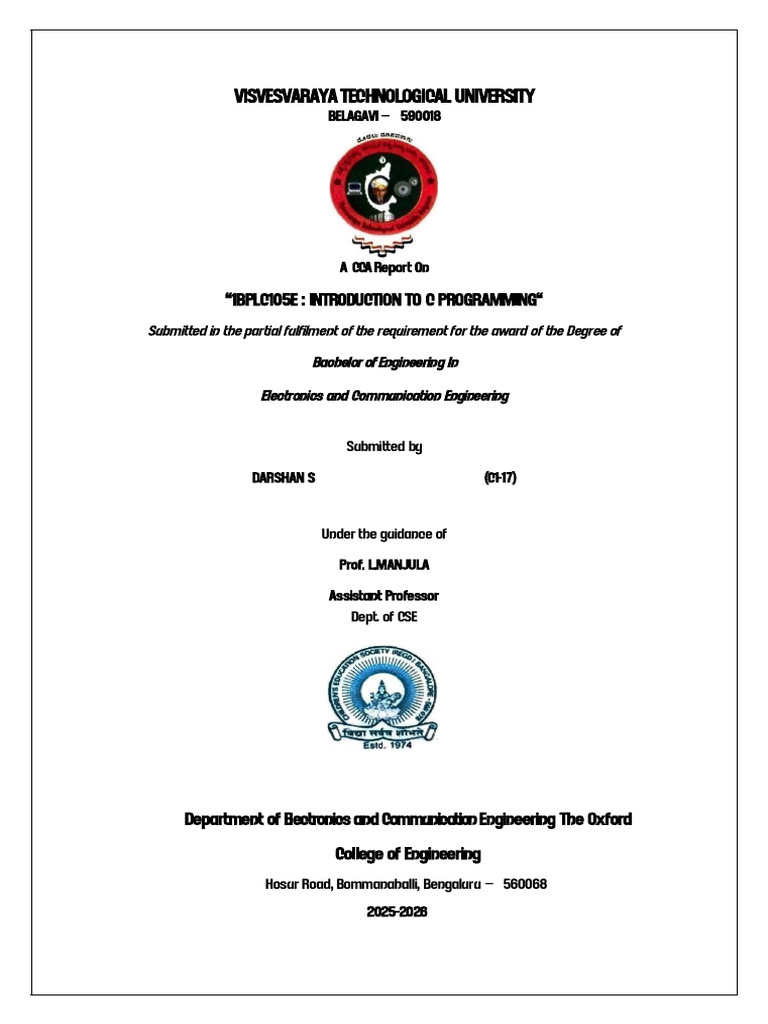 Sample Report Format-CCA | PDF