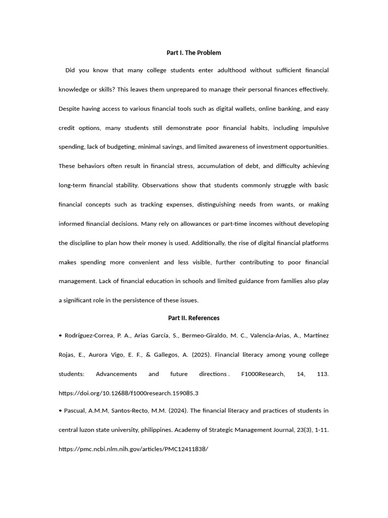 Financial Literacy | PDF | Behavioural Sciences | Psychology