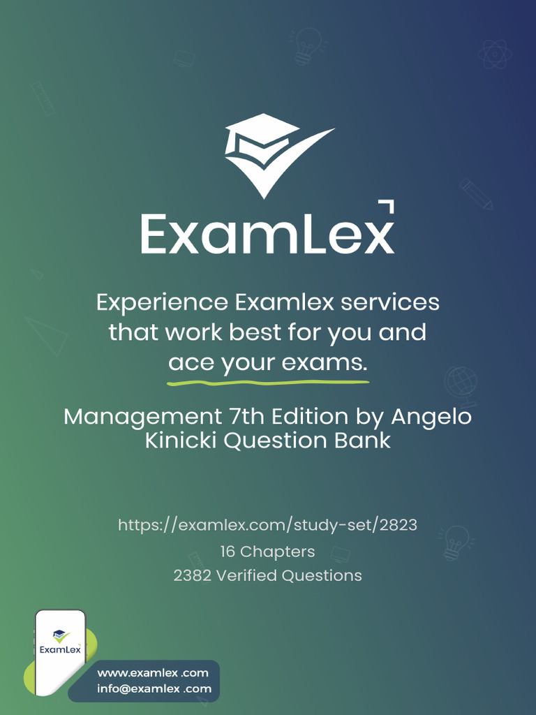 Management 7th Edition by Angelo Kinicki Question Bank | PDF ...
