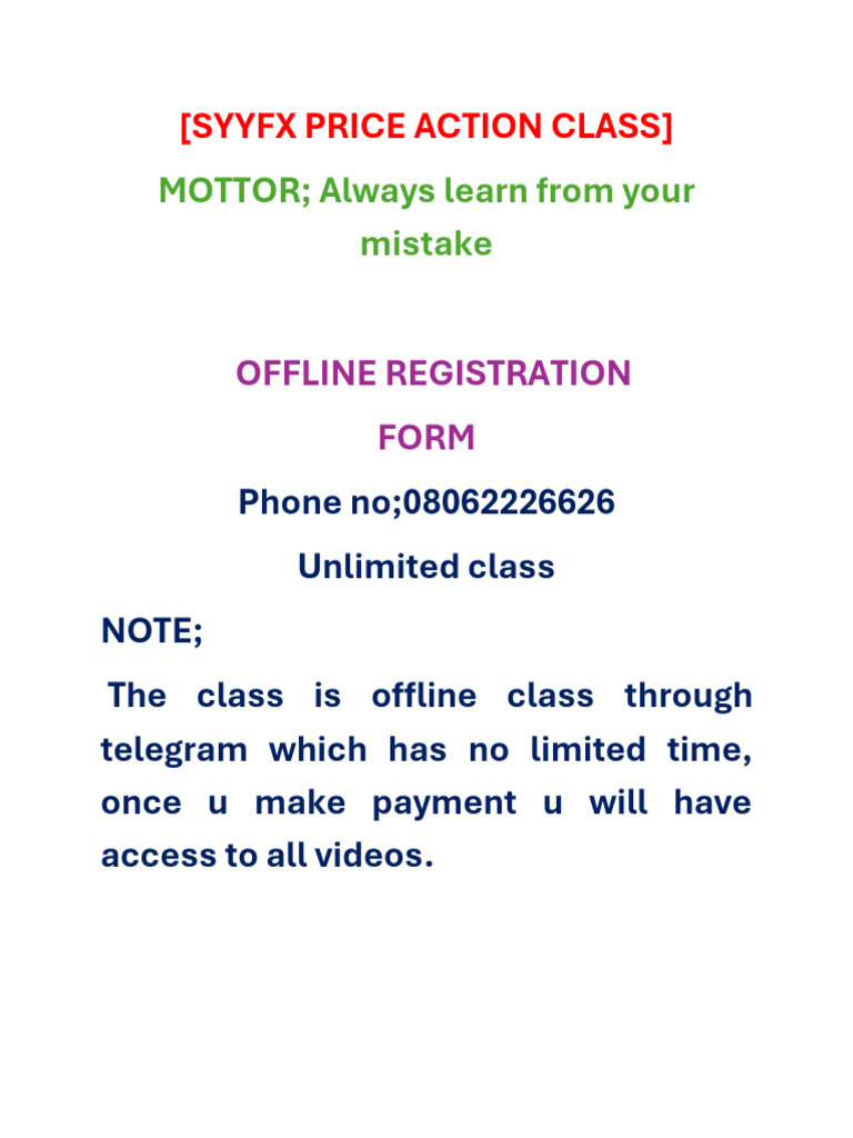 Offline Registration Form | PDF