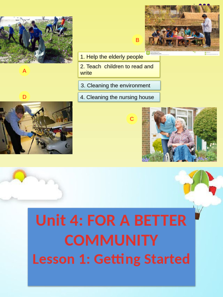 Unit 4. For a better community | PDF