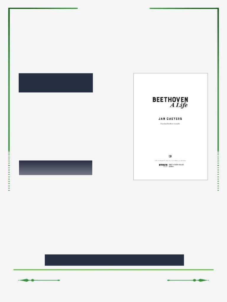 Beethoven A Life 1st Edition Jan Caeyers eBook complete compilation | PDF