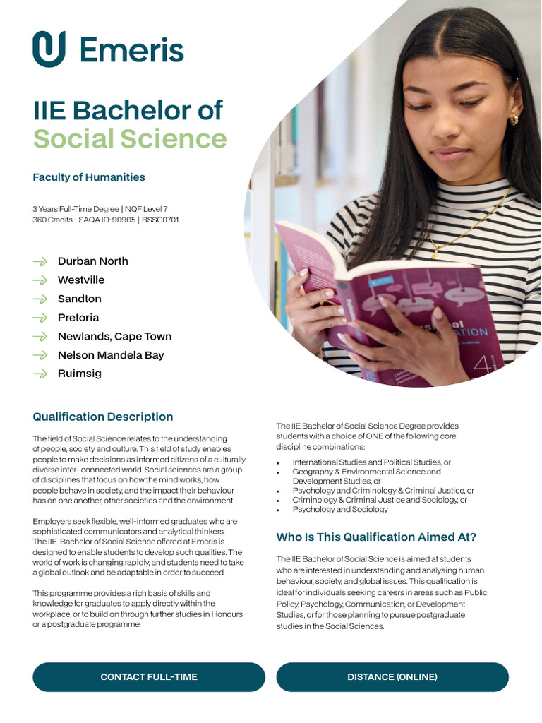 IIE Bachelor of Social Science Overview | PDF | Crimes | Crime & Violence