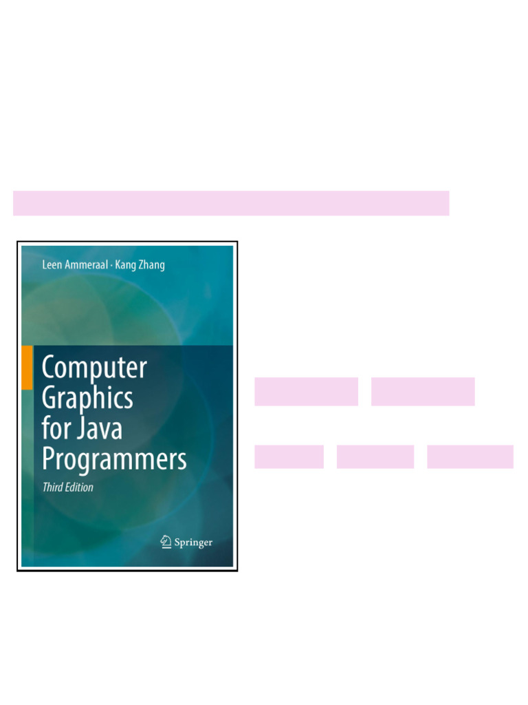 Springer Computer Graphics for Java Programmers 3rd Edition 3319875329 ...