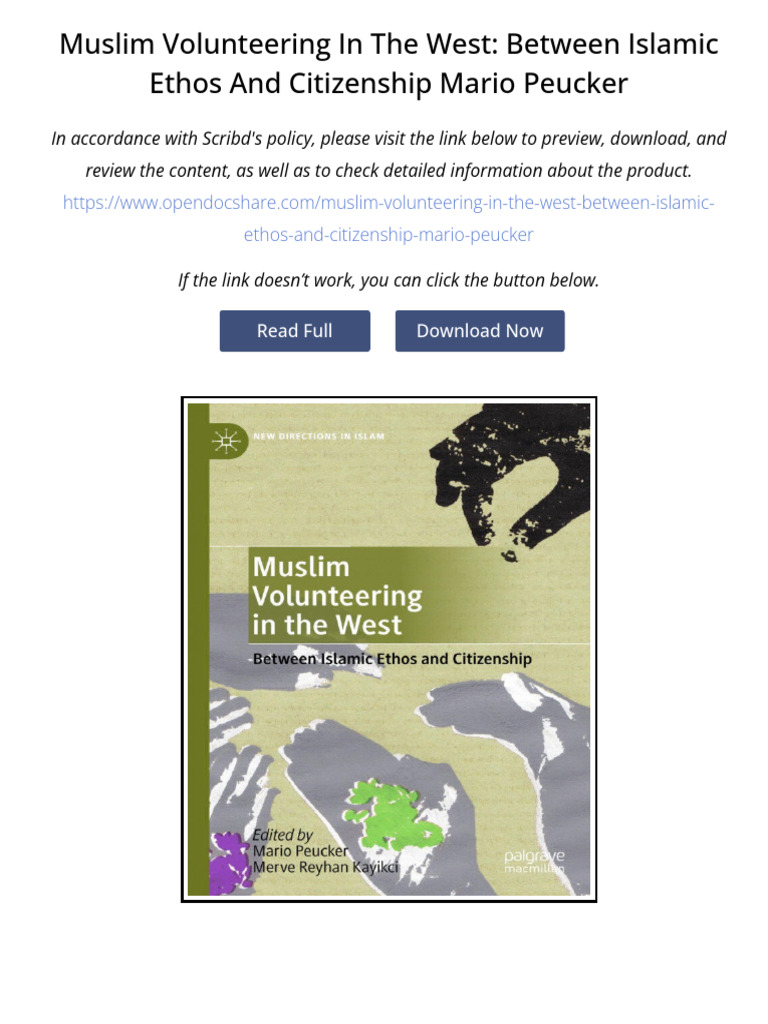 Muslim Volunteering in the West: Between Islamic Ethos and Citizenship ...