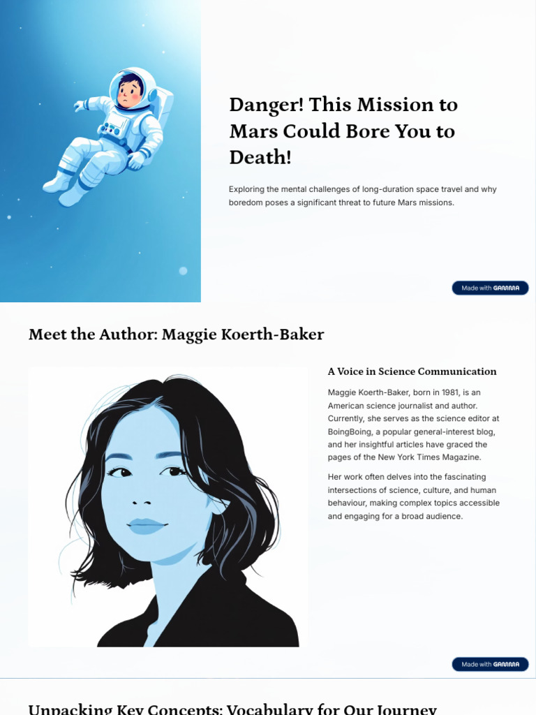 Boredom's Threat to Mars Missions | PDF | Hi Seas | Mind