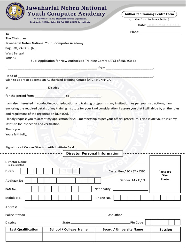 Jnnyca Atc Form | PDF