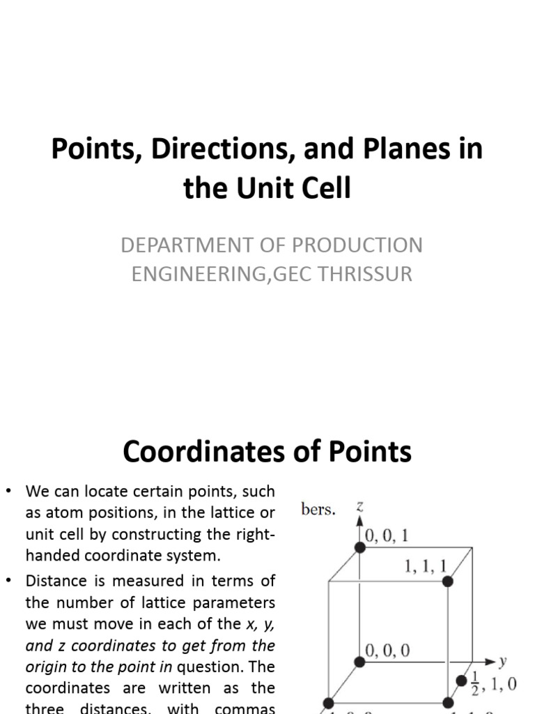 1.4-Miller Indices for Crystal Directions and Planes | PDF | Crystal ...