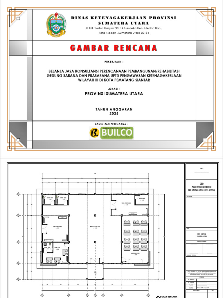 Rencana Rehabilitasi BLK Siantar 2025 | PDF