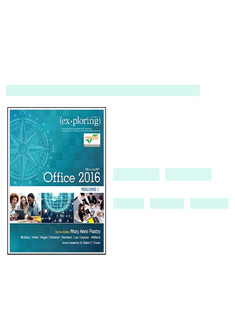 (Test Bank) Exploring Microsoft Office 2016 Volume 1 Mary Anne Poatsy ...
