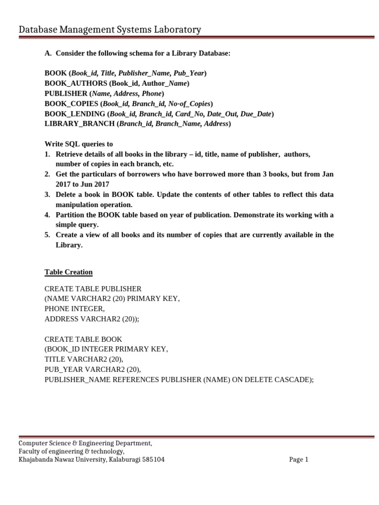 Dbms Manual | PDF | Databases | Data Management