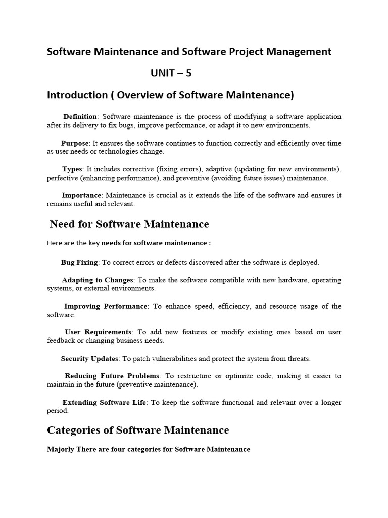unit 5 (complete notes) | PDF | Software Development | Software