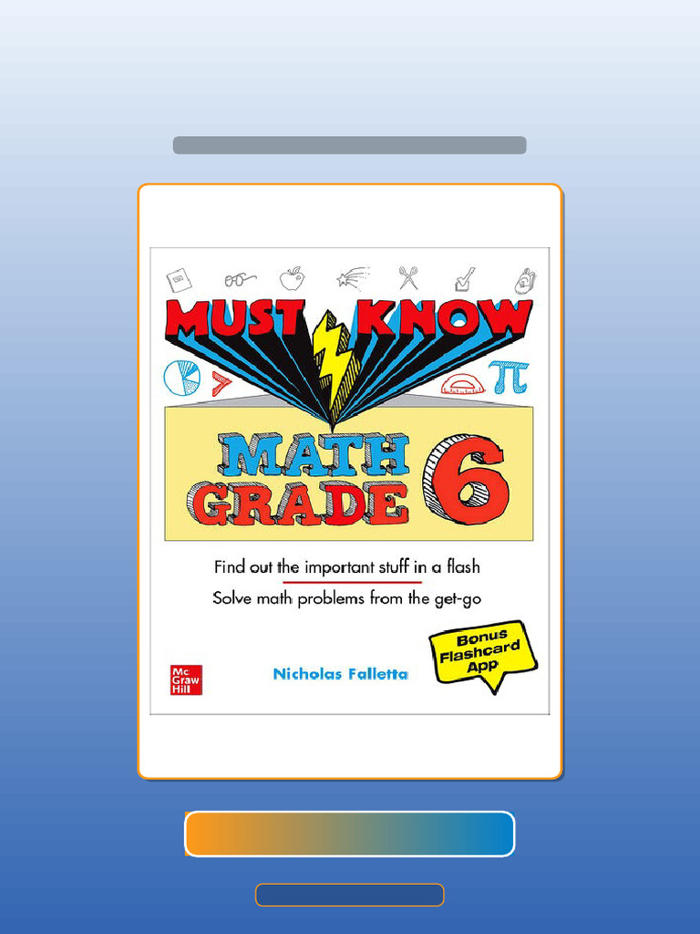 Must Know Math Grade 6 1st Edition Nicholas Falletta 241627 | PDF | Mathematics | Multiple Choice