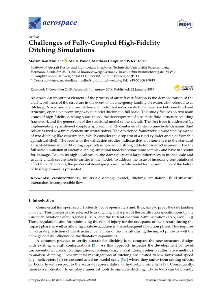 Challenges of Fully-Coupled High-Fidelity Ditching Simulations | PDF ...