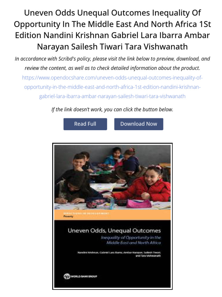 Uneven Odds Unequal Outcomes Inequality of Opportunity in the Middle ...