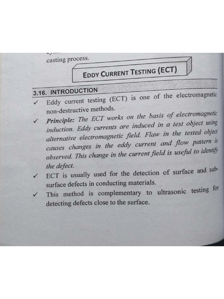 Unit 3 Eddy Current Testing (ECT) | PDF