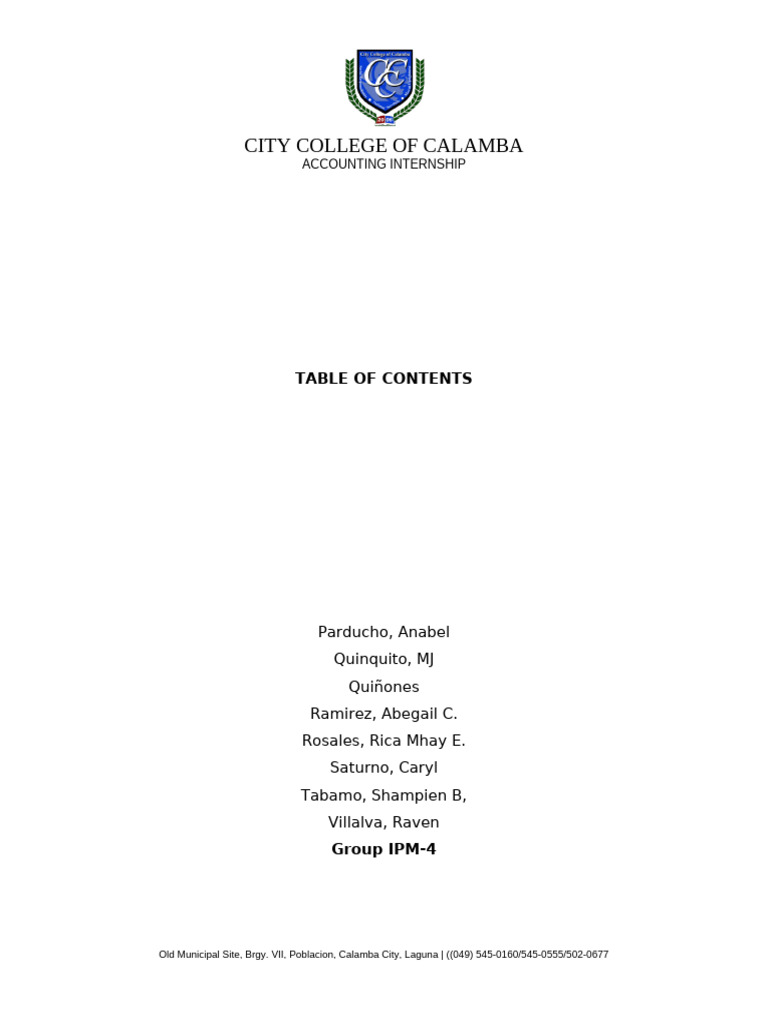 Accounting Internship Accomplishment Report | PDF