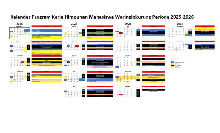 Kalender Kegiatan Himpunan 2025-2026 | PDF