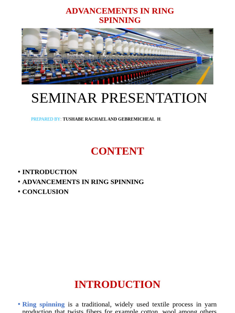 Advancements in Ring Spinning | PDF | Spinning (Textiles) | Yarn