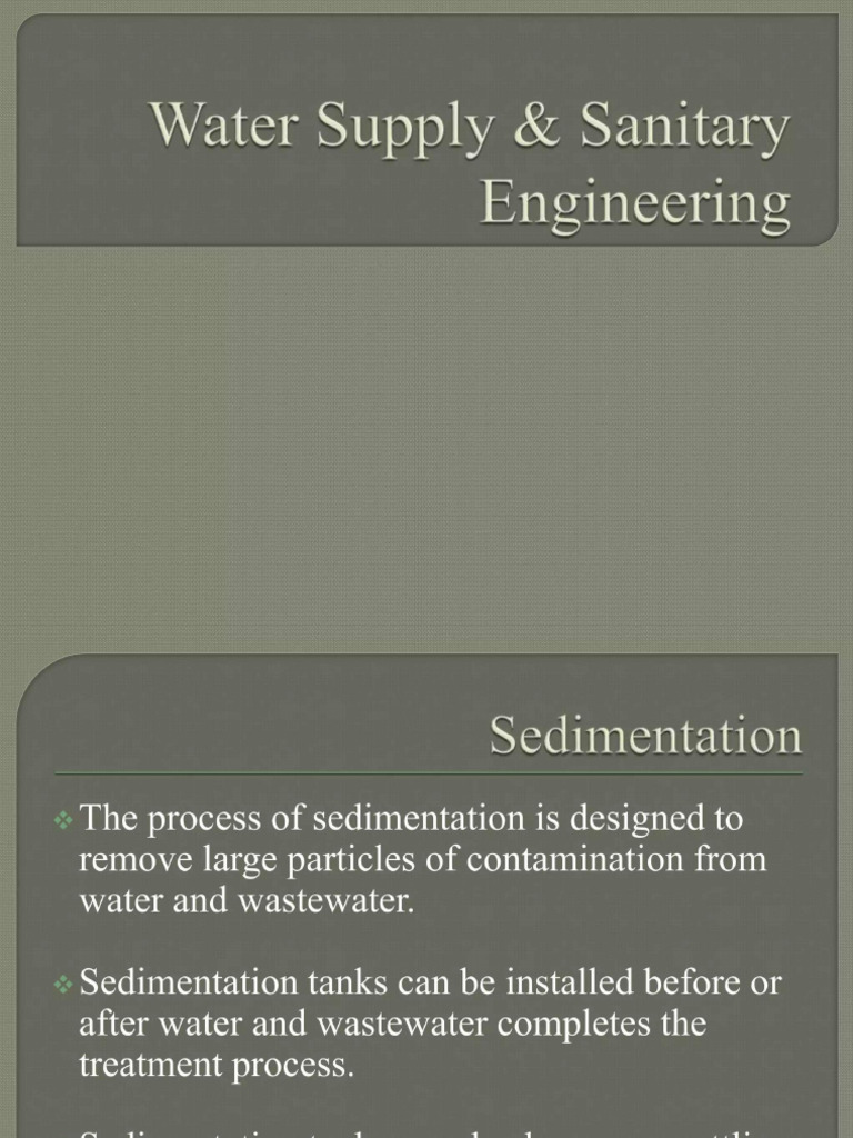 Sedimentation Tank | PDF