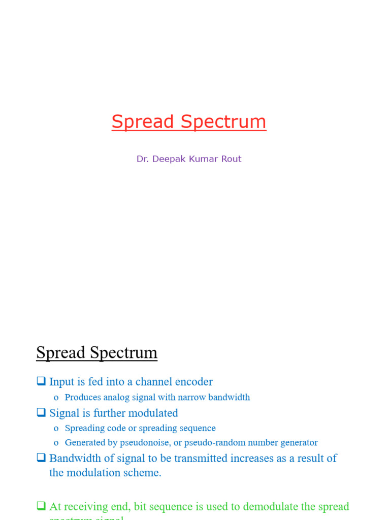 Spread Spectrum | PDF | Radio | Electronics