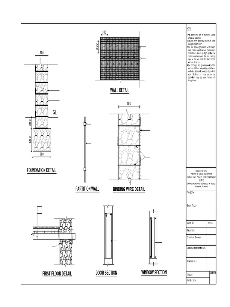 Detail (Random Rubble) | PDF | Framing (Construction) | Carpentry
