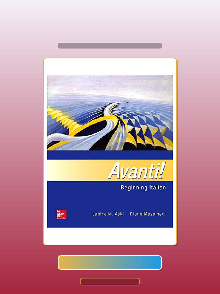 Avanti Italian 4th Edition 201347 | PDF | Science