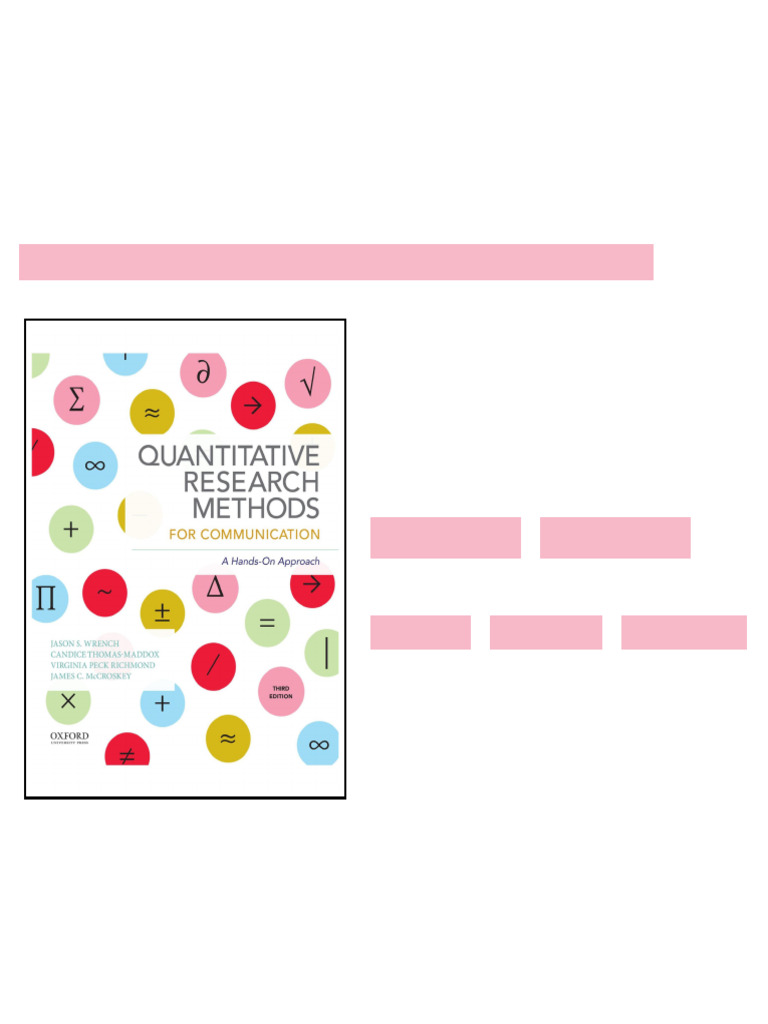 Quantitative Research Methods for Communication 3rd available instanly ...
