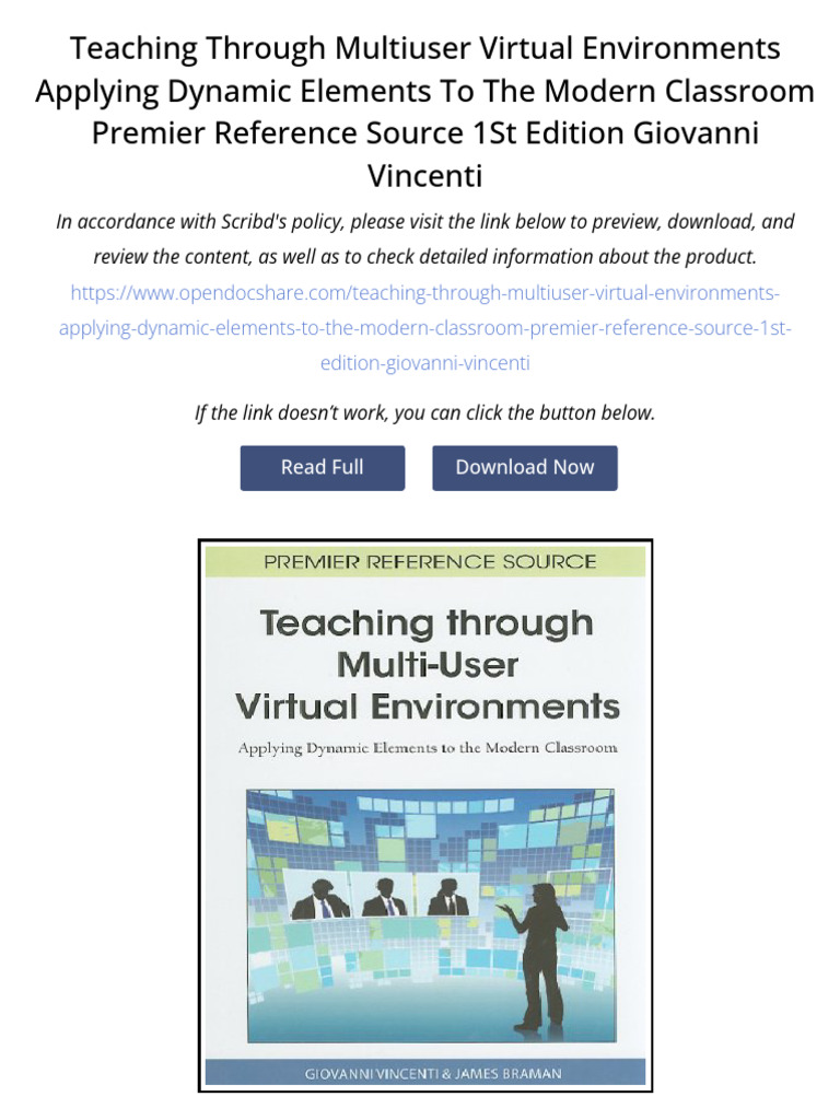 Teaching Through Multiuser Virtual Environments Applying Dynamic ...