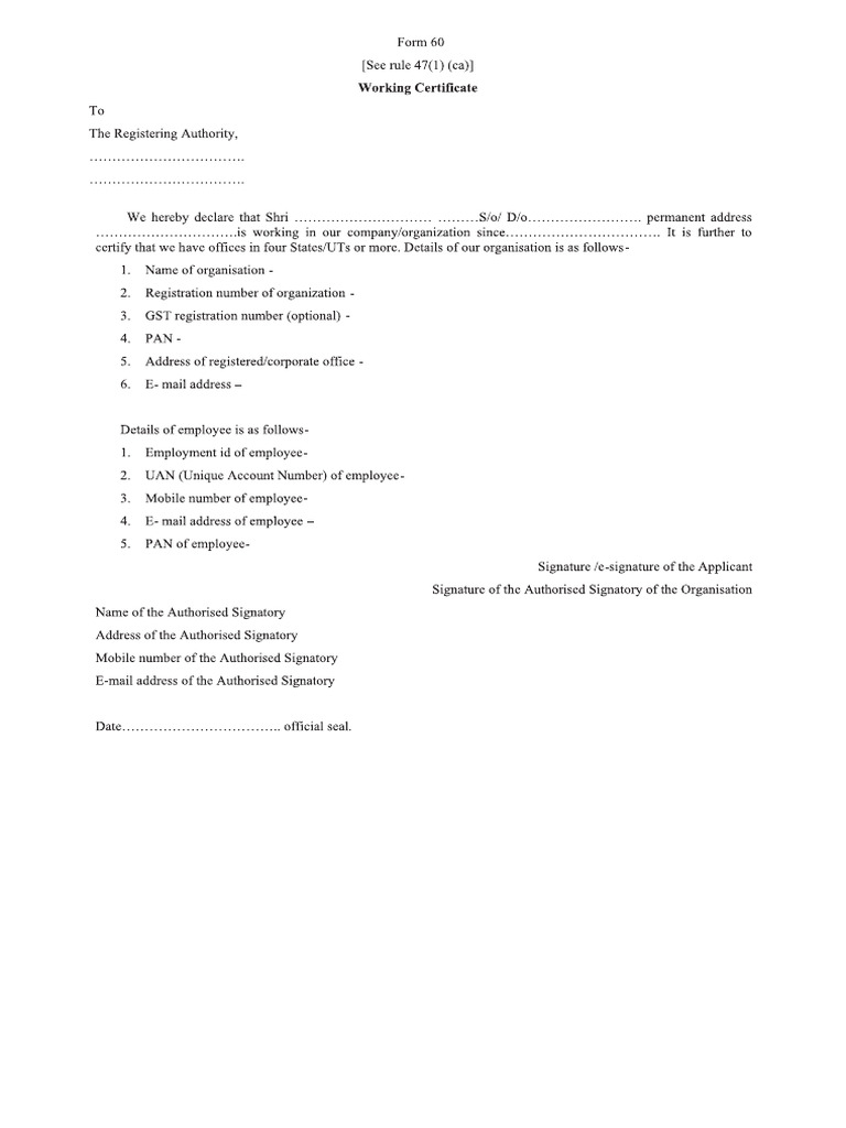 Form 60 | PDF