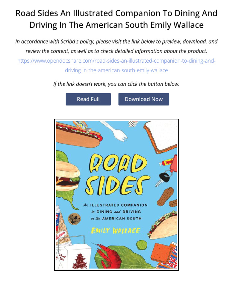 Road Sides An Illustrated Companion To Dining And Driving In The ...