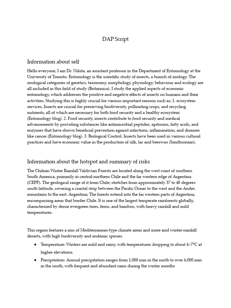 Nikita Iyer_ Valdivian Azure Skimmer - DAP Script (1) | PDF | Forests ...