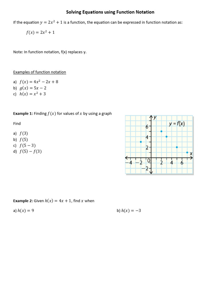 2.2 Function Notation | PDF