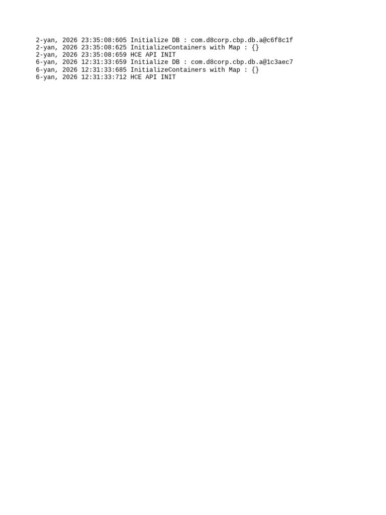 Database Initialization Logs | PDF
