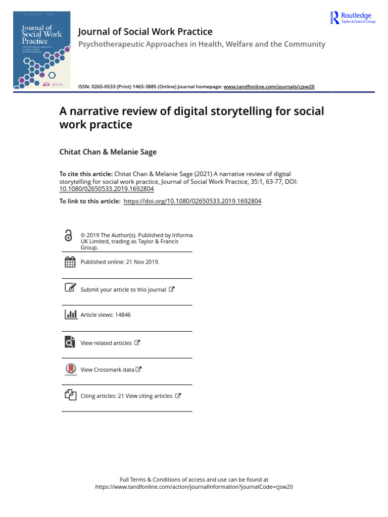 Digital Storytelling in Social Work Practice | PDF | Narrative ...